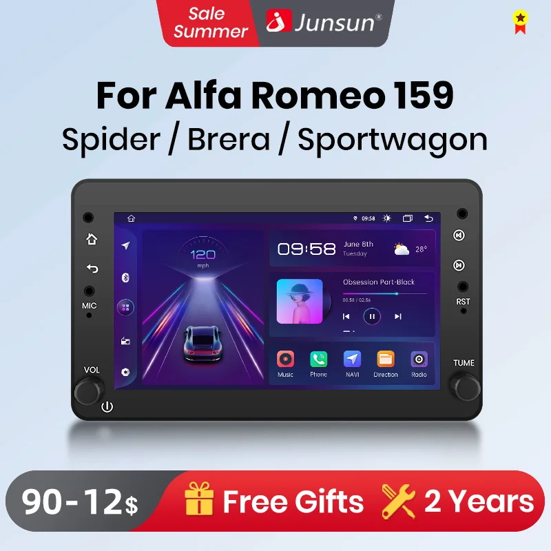 Junsun Ai Voice Android Auto Radio For Alfa Romeo 159 Brera Spider ...