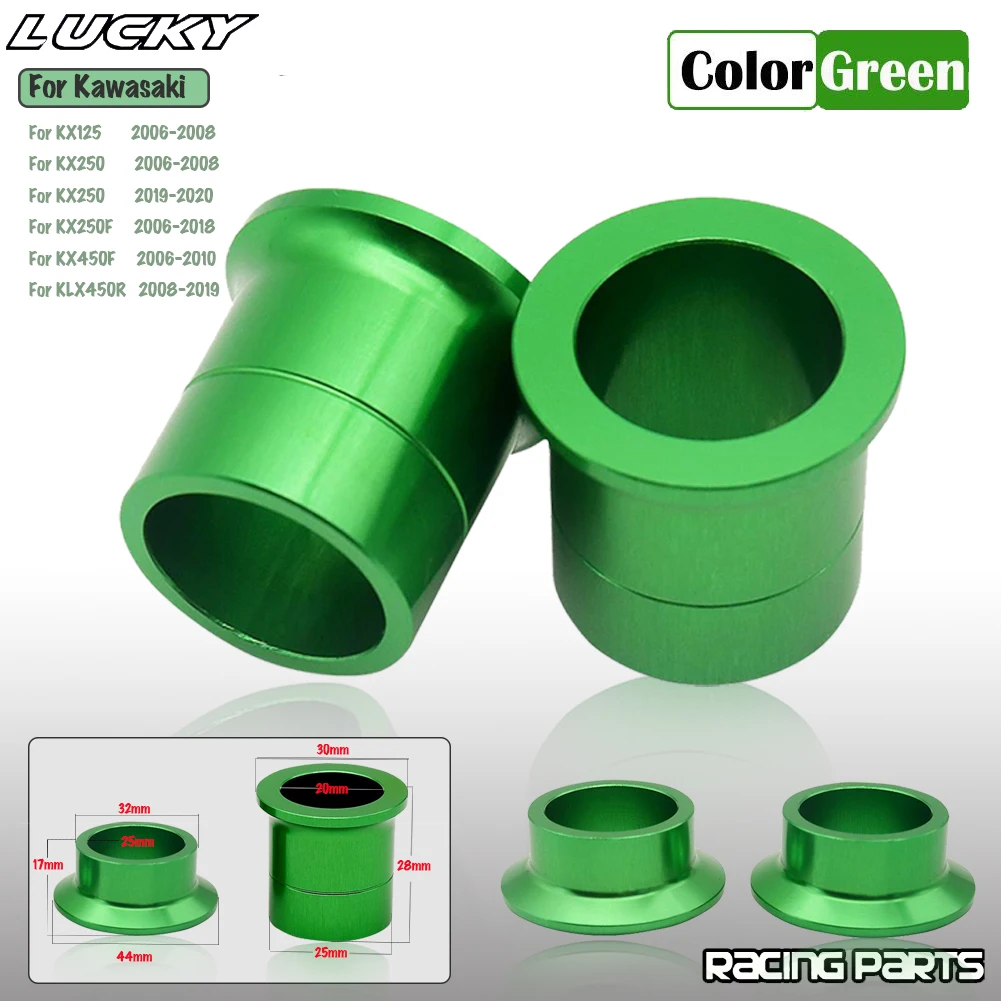 Motocycle-Front-Rear-Wheel-Hub-Spacer-Kit-For-Kawasaki-KX125-KX250 ...