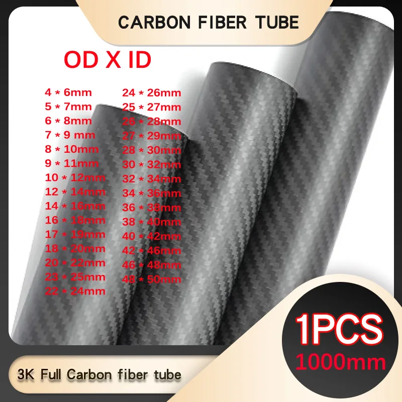 3K-twill-matte-Carbon-Fiber-Tube-1pcs-length-1000mm-high-quality-carbon ...