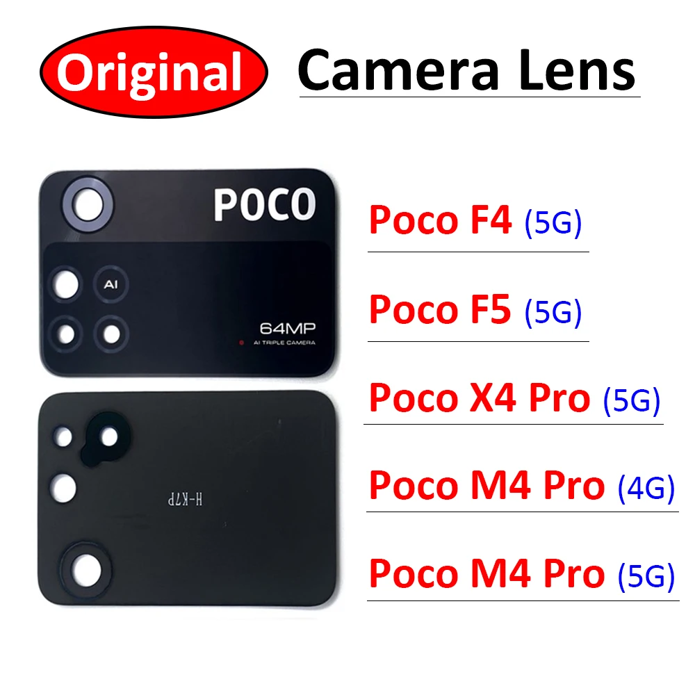 New Camera Glass For Xiaomi Poco F4 X4 M4 Pro F5 4G 5G Rear Back Camera ...