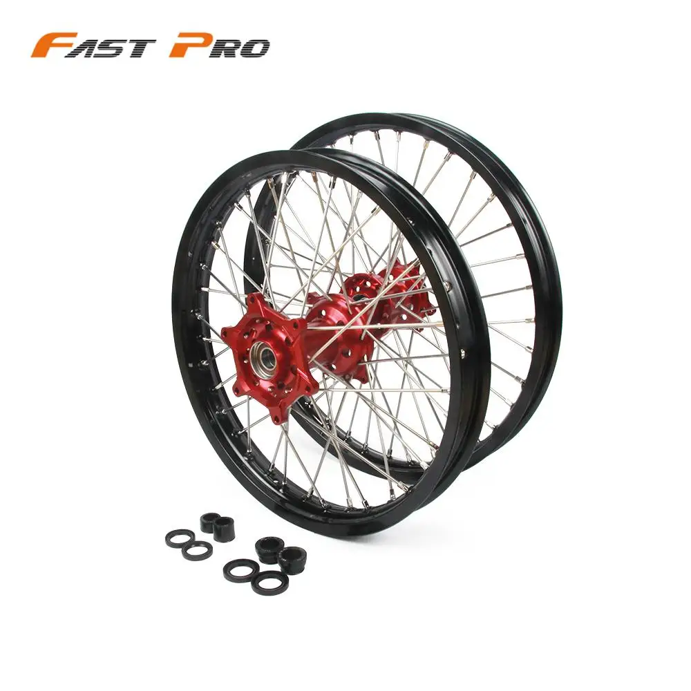 Motocicleta 1.6x21 2.15x18 hub aro da roda traseira dianteira para ...