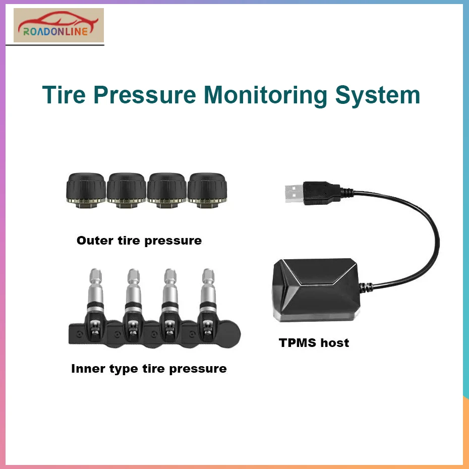 Roadonline-Smart-Car-TPMS-Tyre-Monitoring-System-Digital-TMPS-Screen ...