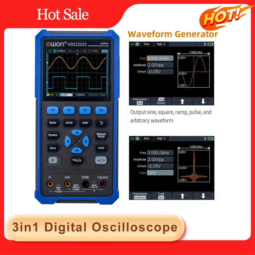 OWON-HDS2202S-3-1-Handheld-Digital-Oscilloscope-Waveform-Generator ...