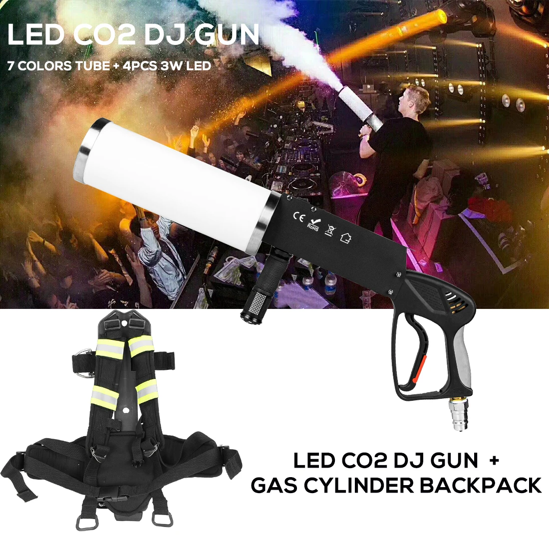 Stage Fx Co2 Cryo Effect Handheld Led Co2 Jet Gun Co2 Jet Machine ...