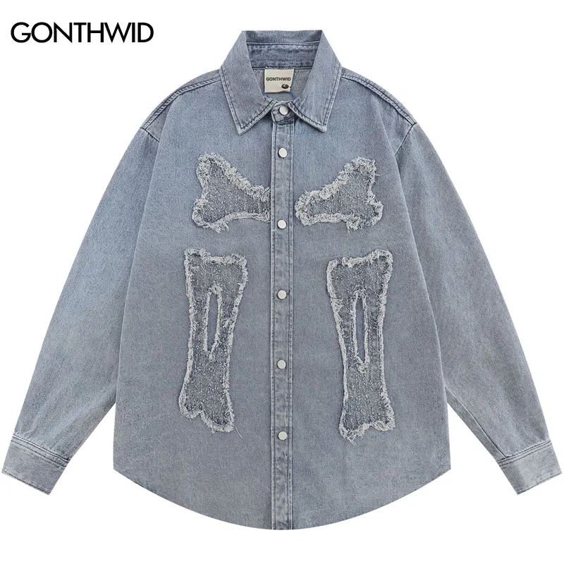 Men-Blue-Denim-Coat-Streetwear-Hip-Hop-Embroidery-Skull-Bones-Patch ...