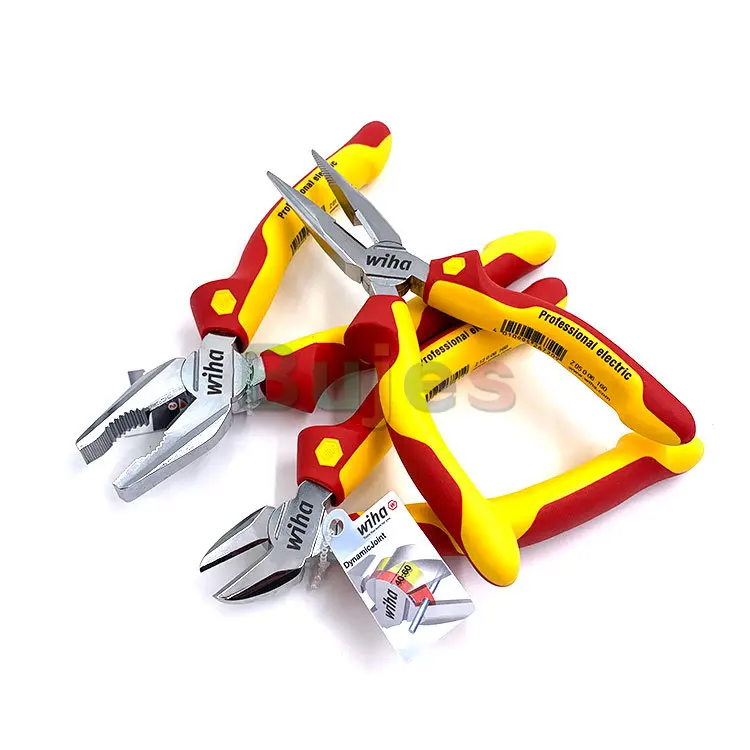 Wiha-26745-DynamicJoint-VDE-Diagonal-Cutting-Pliers-Wire-Stippers-38191 ...