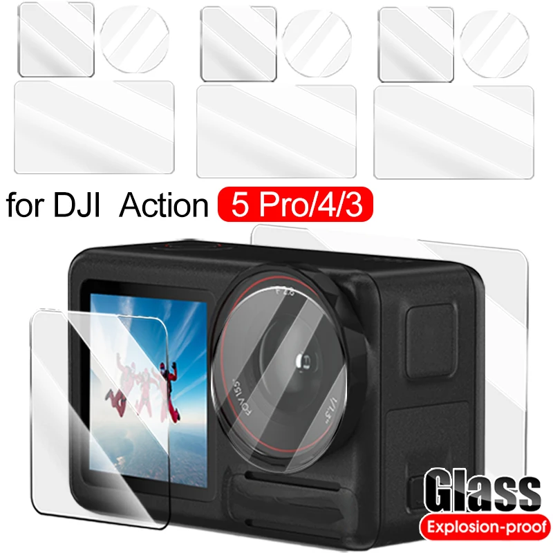 Protecteur d'écran HD en verre trempé pour DJI Osmo Action 5 Pro Action ...