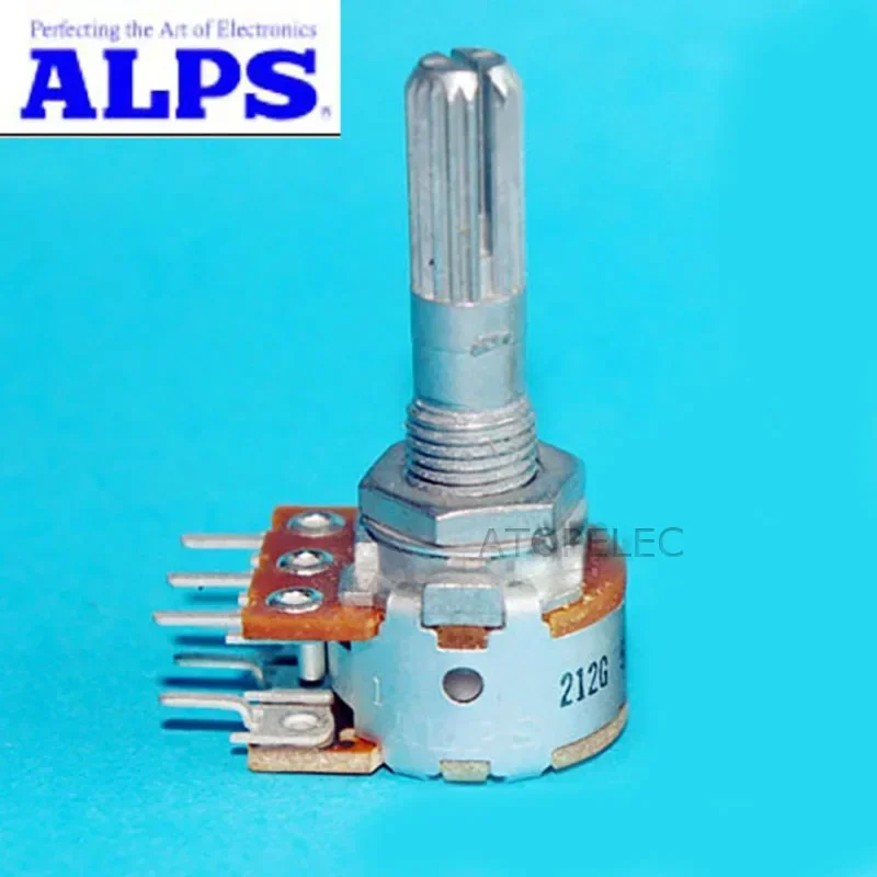 1pc Japan ALPS RK16 50KAX2/100KAX2 Stereo Volume Potentiometer 2-gang ...