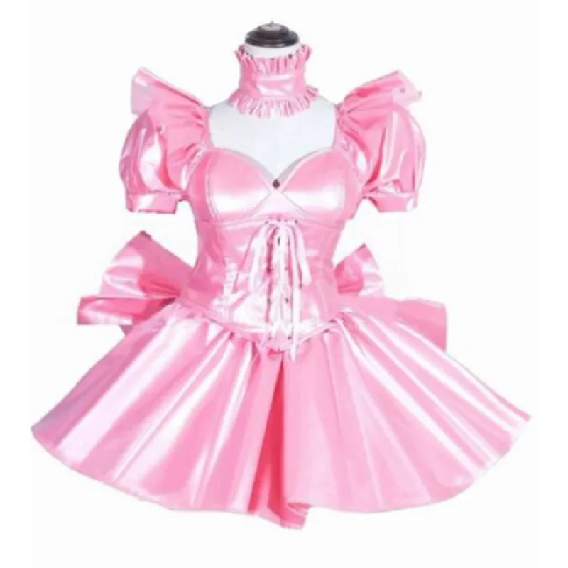 Vestido-de-sat-n-con-cerradura-para-ni-a-cors-ajustado-rosa-disfraz ...