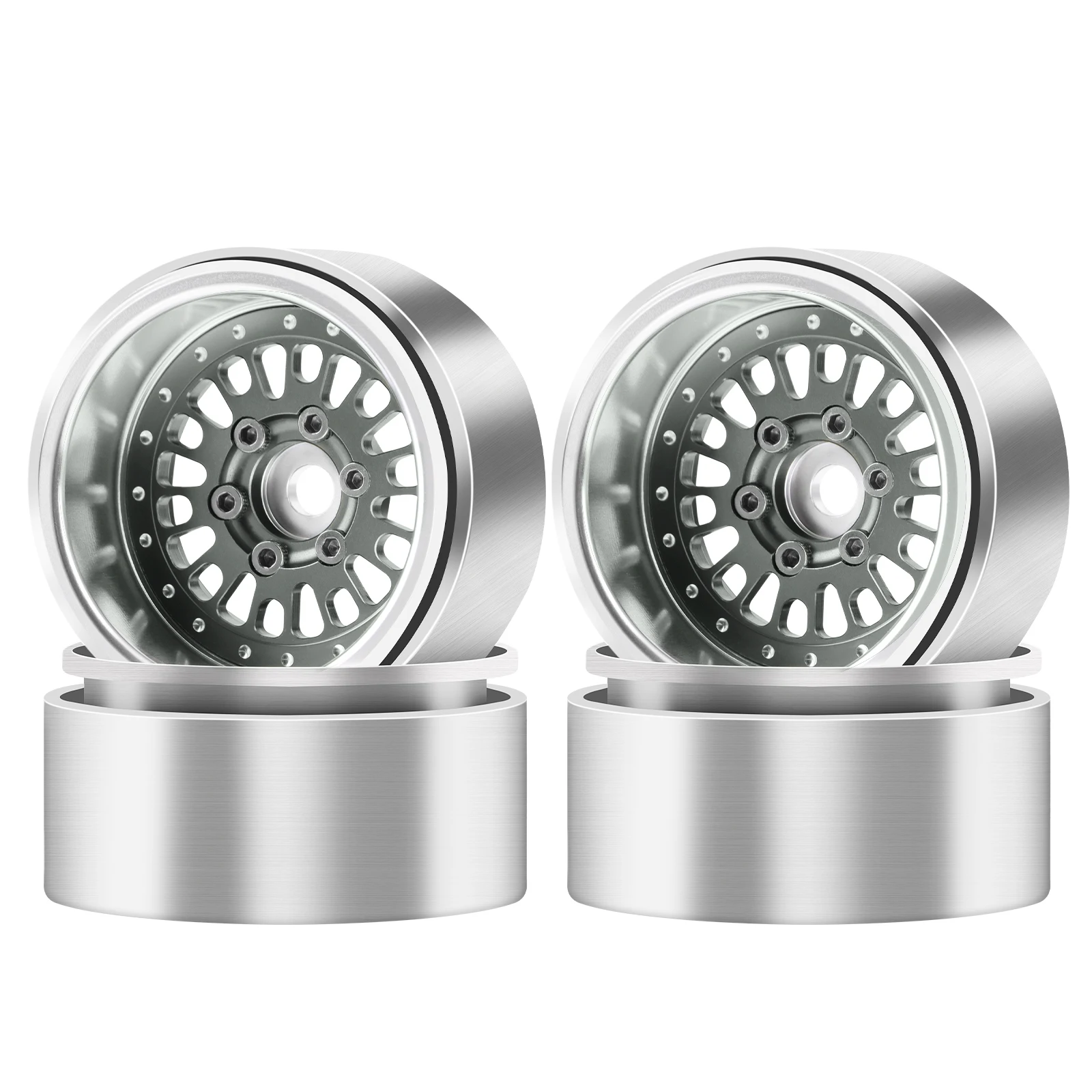 DashRC 1.9 Beadlock Wheel Rim, Aluminum Negative Offset 10.5mm 164g ...
