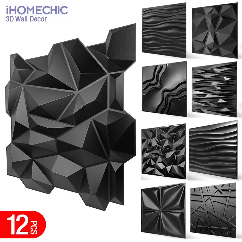 12pcs-50cm-wall-renovation-3D-Stereo-Wall-Panel-Diamond-Not-self ...