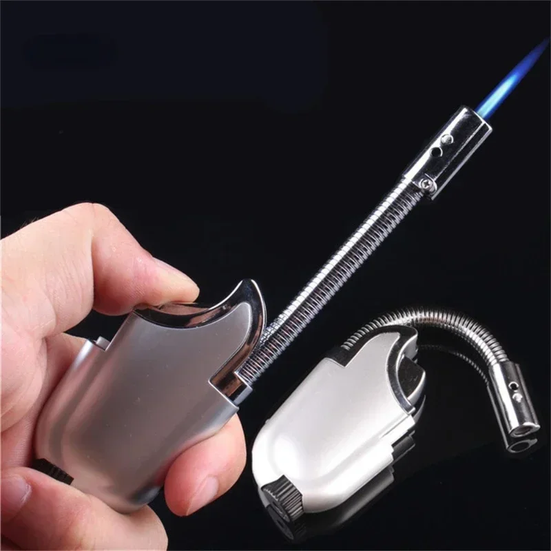 Windproof Flexible Cigar Butane Lighter Spray Gun Portable Jet Lighter ...