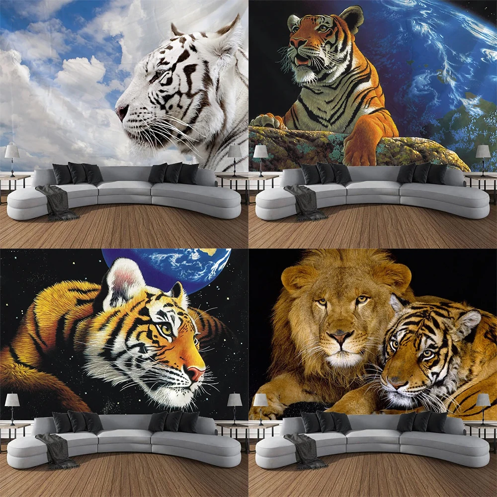 Tiger-pattern-tapestry-bedroom-curtain-background-cloth-home-decoration ...