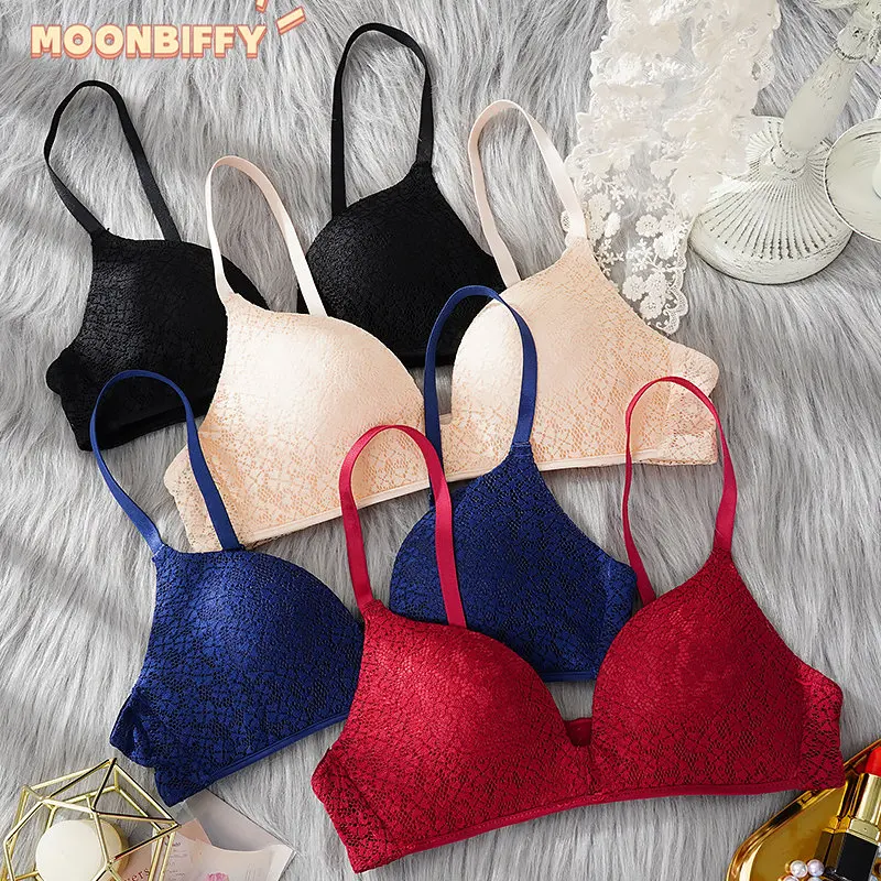 Sexy Lace Wireless Bras for Women Lingerie Push Up Bra Comfort Backless ...