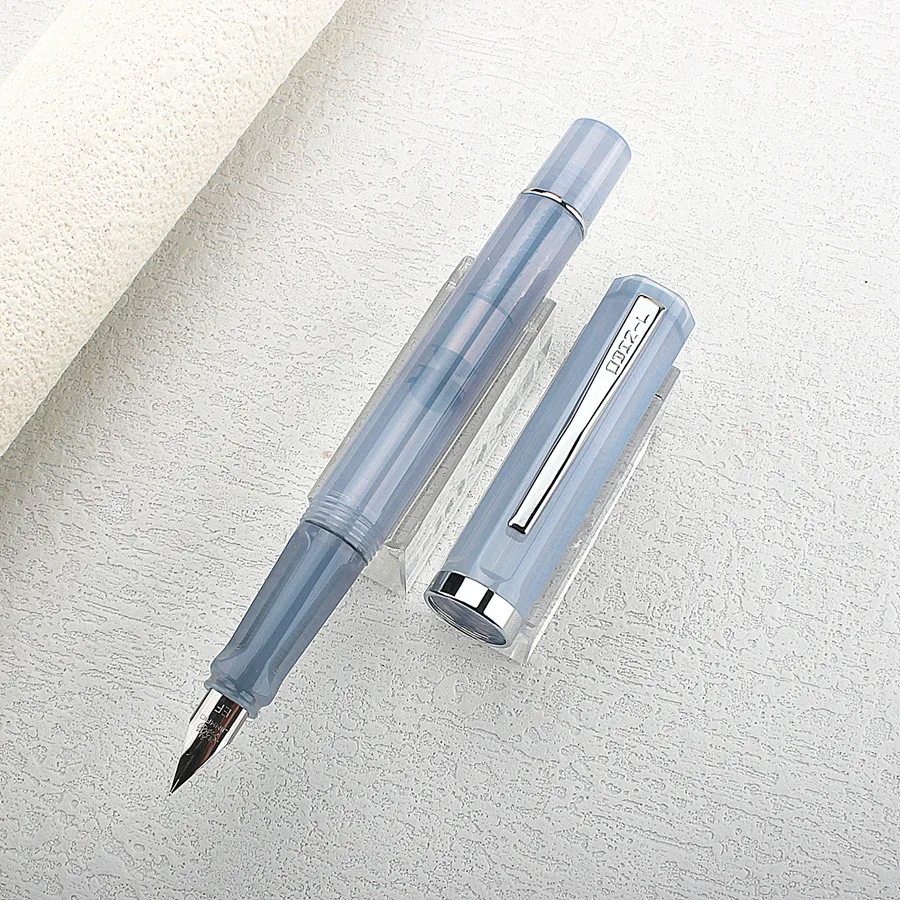 Pluma Estilográfica Jinhao 58D, Tapa Giratoria de Acrílico Transparente ...