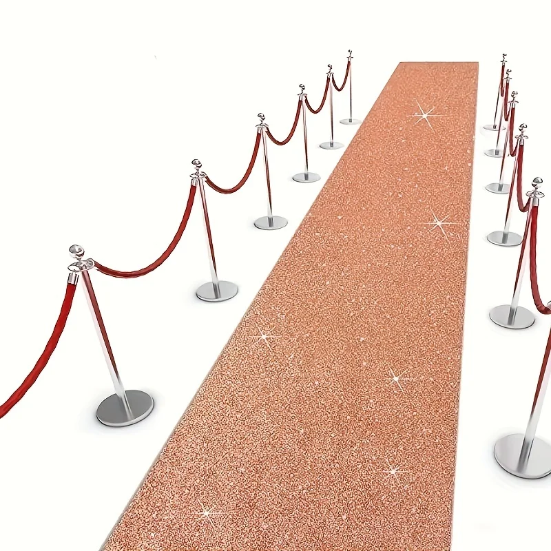 Wedding-Runway-Carpet-Sparkling-Rose-Gold-Carpet-Long-Running-Track ...