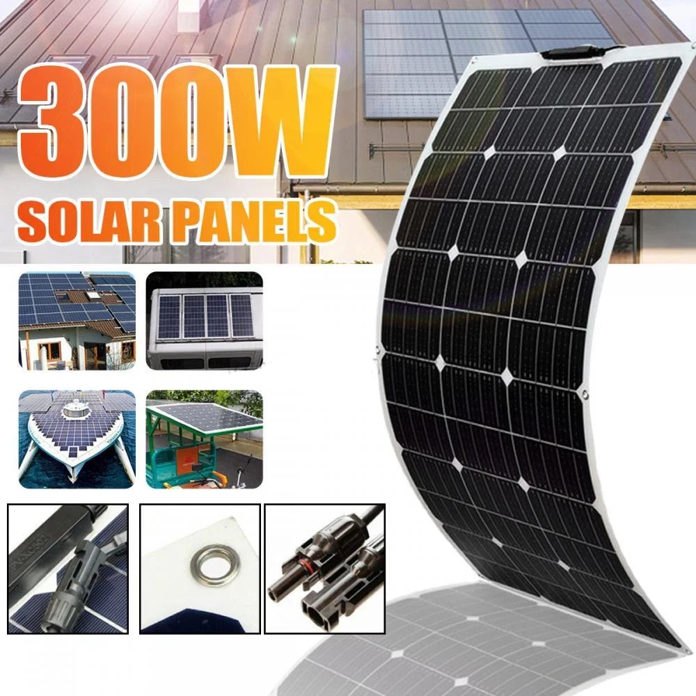 300W 18V Flexible Solar Panel Module 18V High Efficiency Battery ...