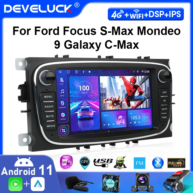 Universal-For-Ford-Focus-S-Max-Mondeo-9-Galaxy-C-Max-Car-Radio ...