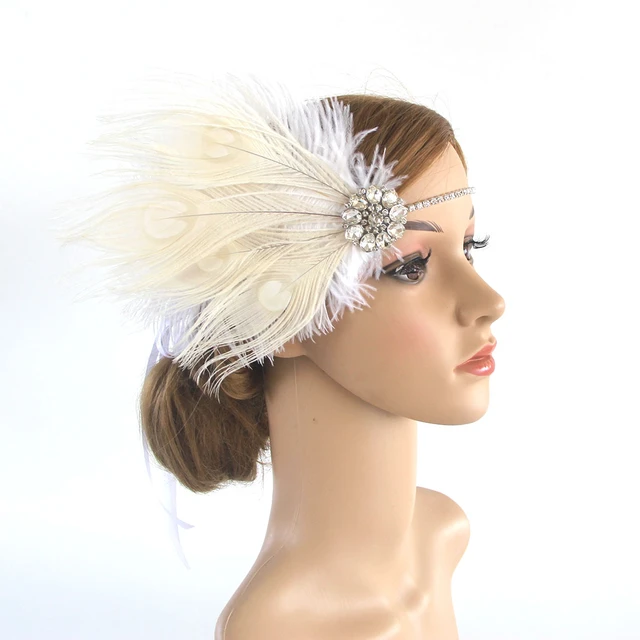 1920s Hairstyles With Feather Headbands