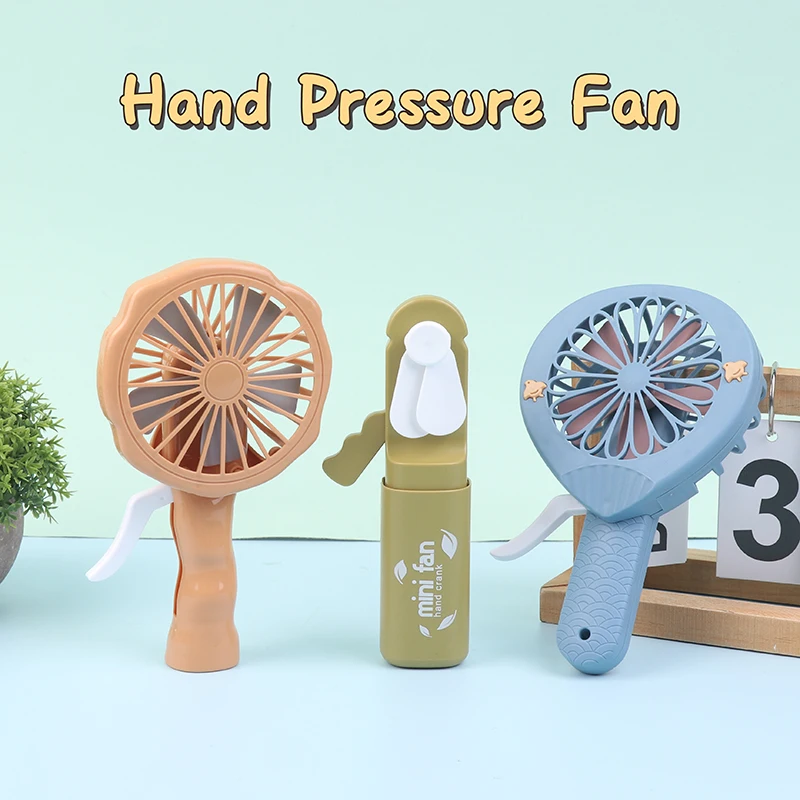 1Pc Portable Handheld Fan Hand Pressure Fan Mini Portable Fan Without ...