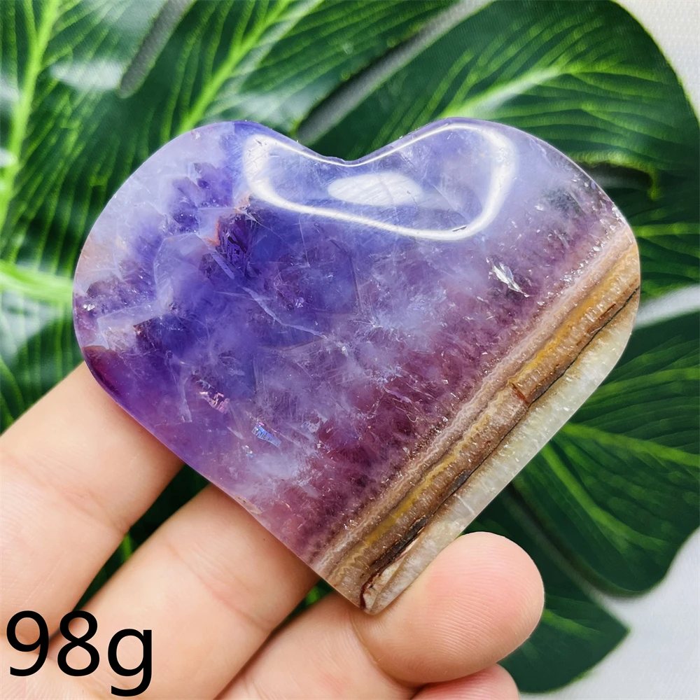 Natural Gemstone Agate Amethyst Heart Shape Hand Polished Original ...