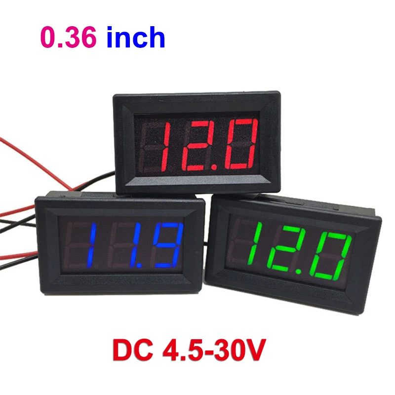 DC-4-5-30V-Voltage-Indicator-0-36-Inch-Digital-Car-Voltmeter-Voltage ...