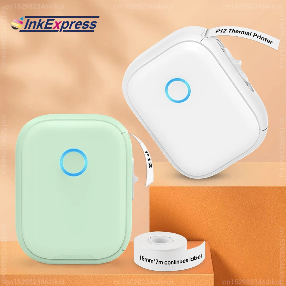 Mini-Label-Printer-P12-Thermal-Printer-No-Ink-Printer-Self-Adhesive ...