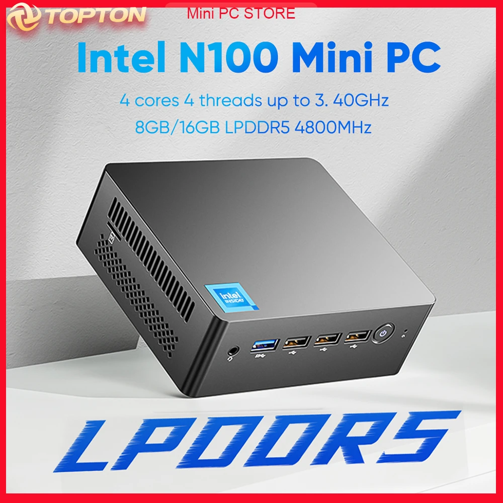 Topton 12th Gen Mini Pc Intel N100 Lpddr5 8gb 4800hz Quad Core Windows Topton 12th Gen Mini Pc Intel N100 Lpddr5 8gb 4800hz Quad Core Windows