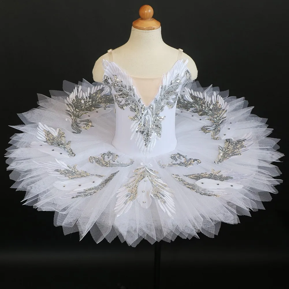 White Professional Classical Ballet Dance Tutu Costumes For Adult Girls ...
