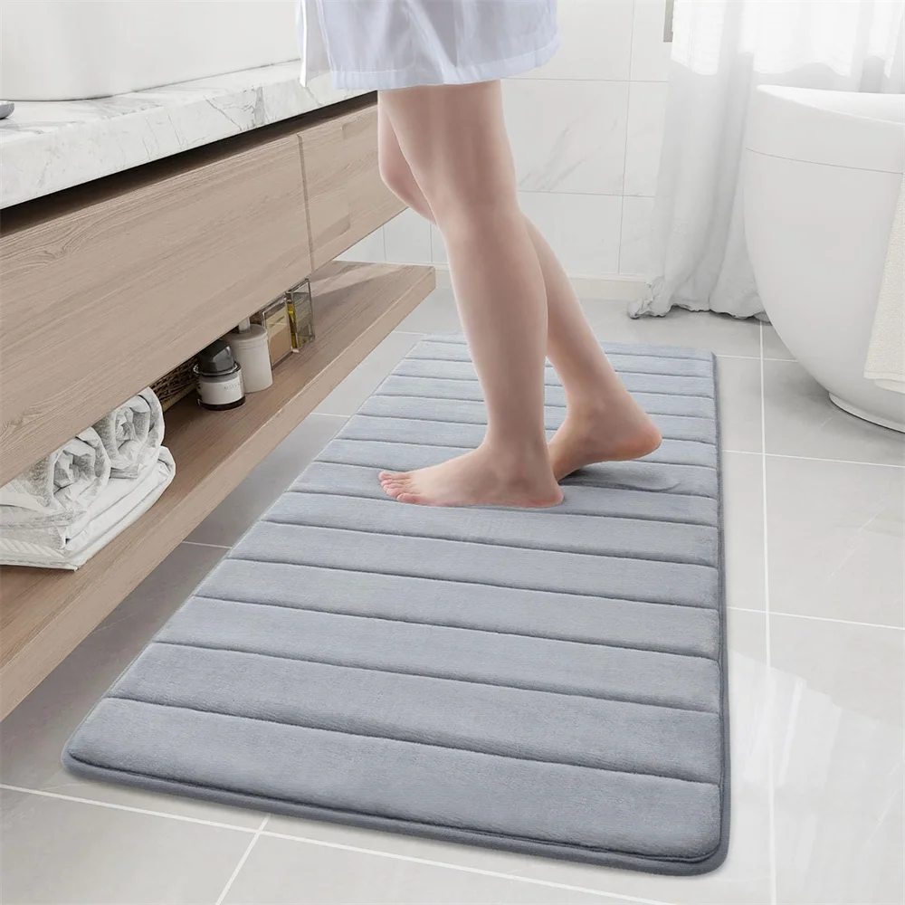 Olanly-Memory-Bathroom-Mat-Ultra-Soft-Foot-Mat-Non-Slip-Bathroom-Rugs ...