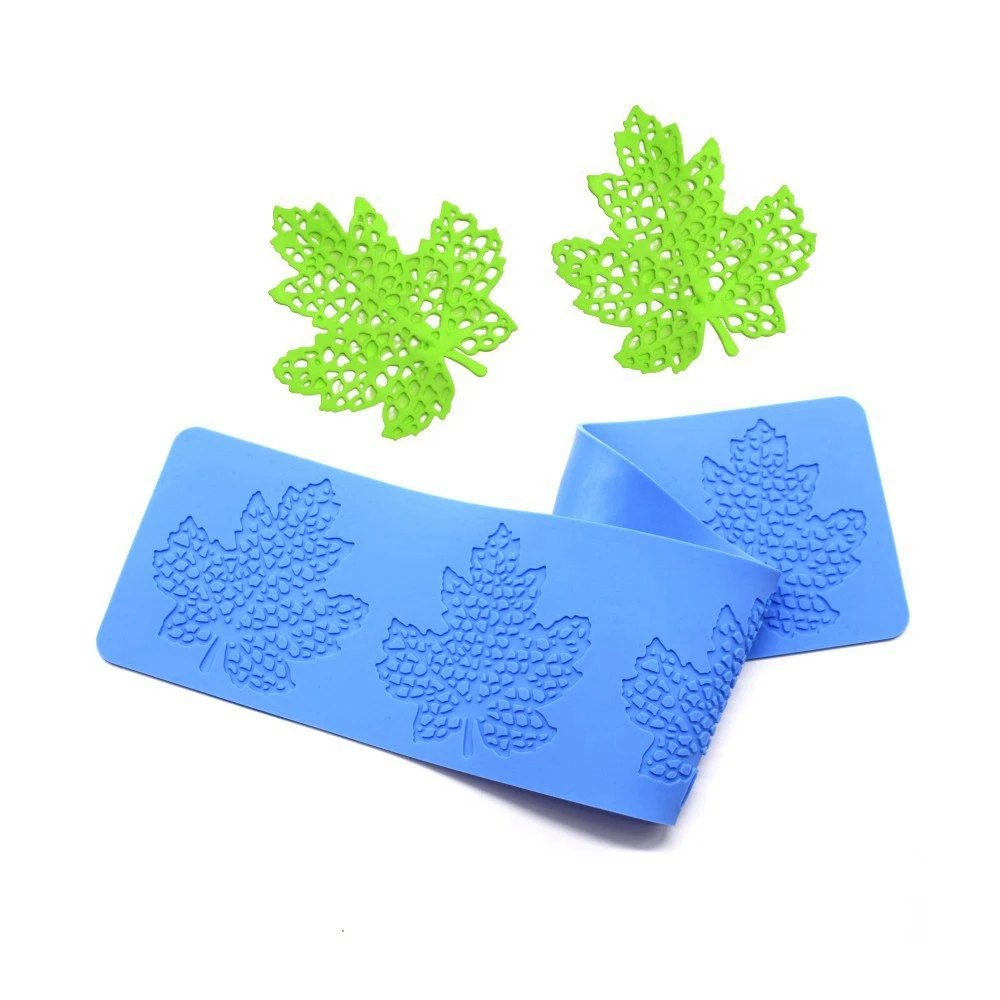 Quente-diy-3d-oco-forma-de-folha-molde-de-silicone-ferramentas-decora-o ...