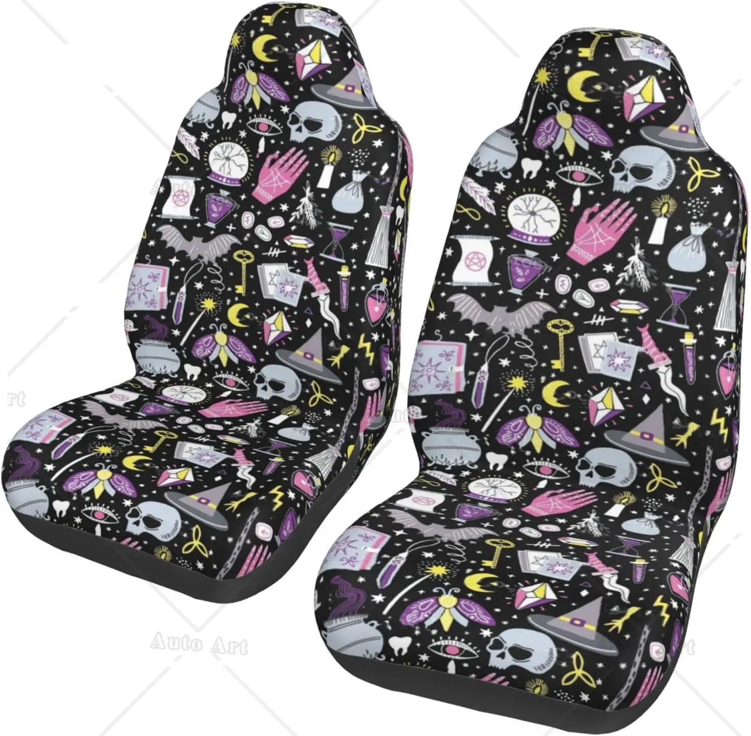 Car-Seat-Covers-Magic-Witch-Witchcraft-Car-Front-Seat-Protectors-Car ...