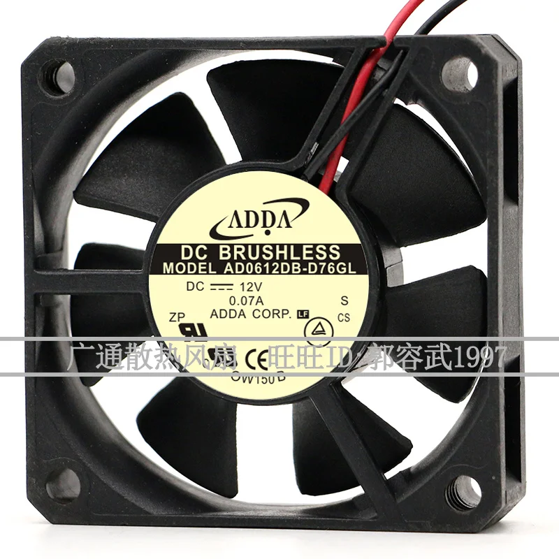 original AD0612DB-D76GL 6015 12V 0.07A 6CM quiet axial flow heat fan - laptop-motherboards.com