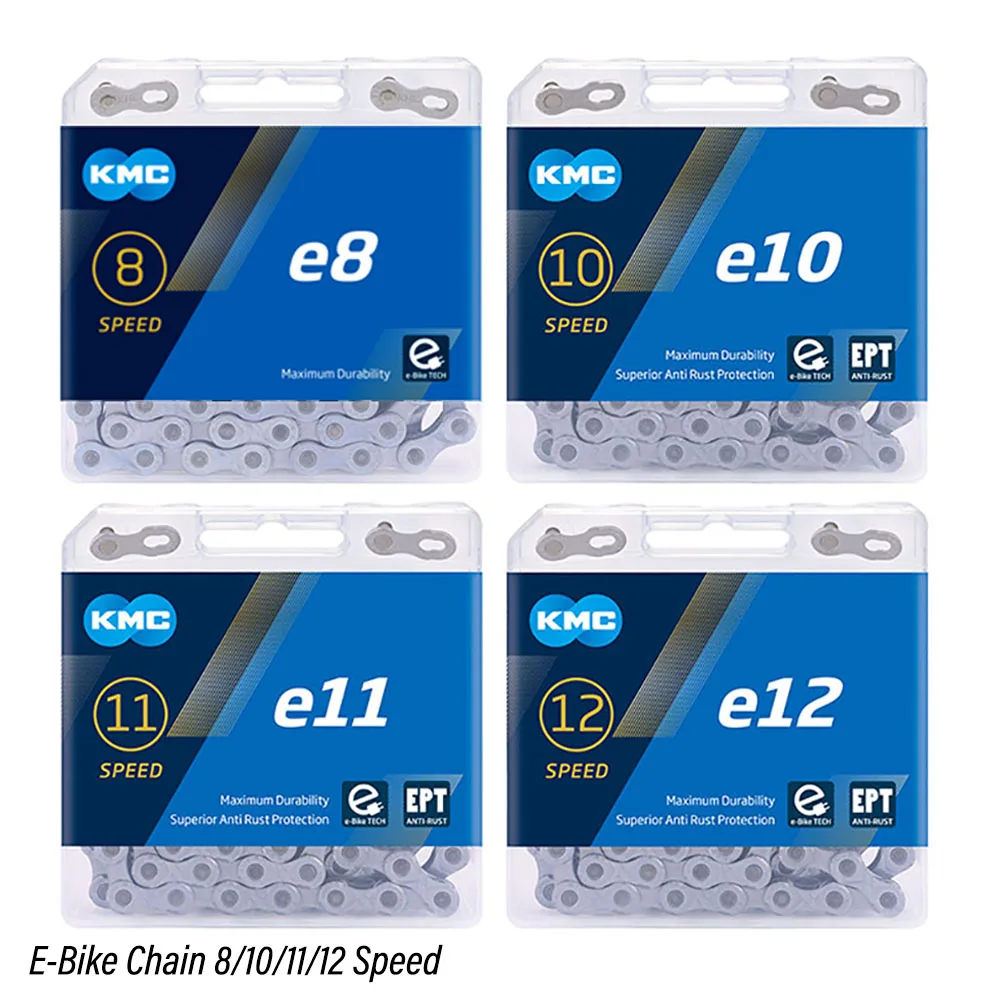 KMC E-Bike Chain E8 E9 E10 E11 E12 Speed 8/9/10/11/12S 130/136L Anti-rust Wear-resistant ...