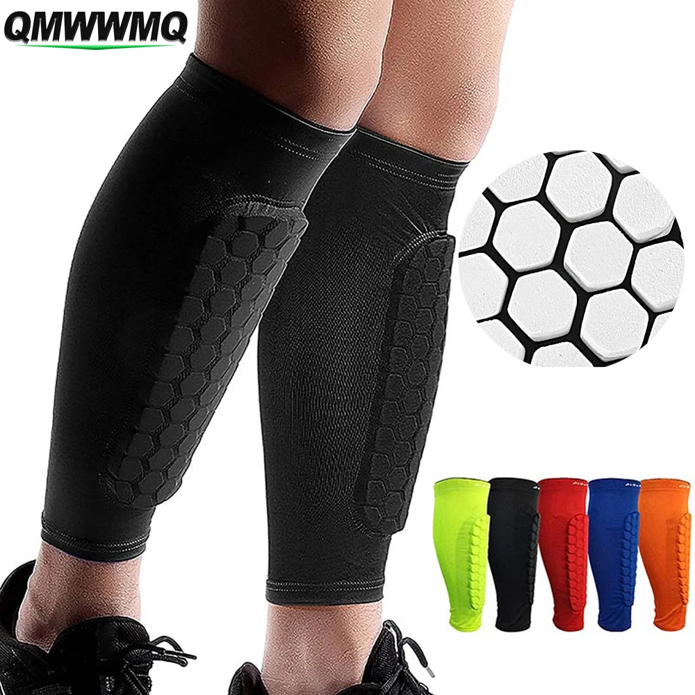 QMWWMQ-1Pcs-Football-Shin-Guard-Socks-Sleeves-with-Foam-Calf ...