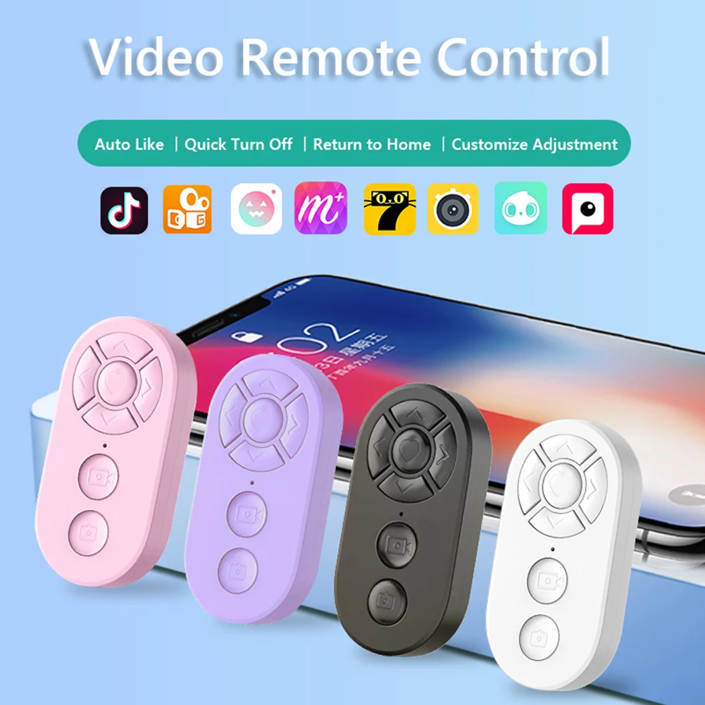 Wireless-Bluetooth-Lazy-Remote-Control-with-7-Buttons-Phone-Selfie ...
