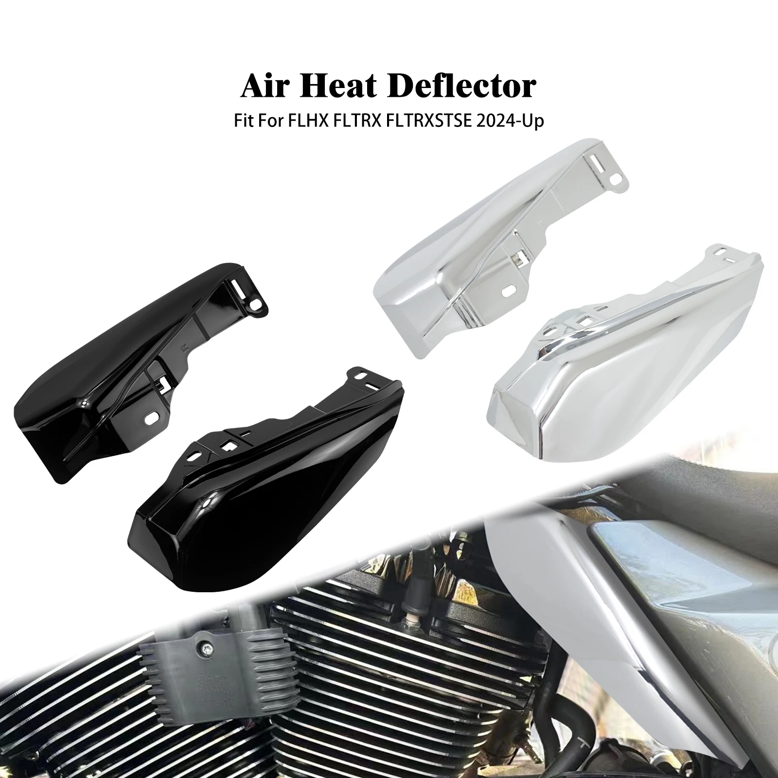 Motorcycle Mid-Frame Air Heat Deflector Shield For Harley Touring ...