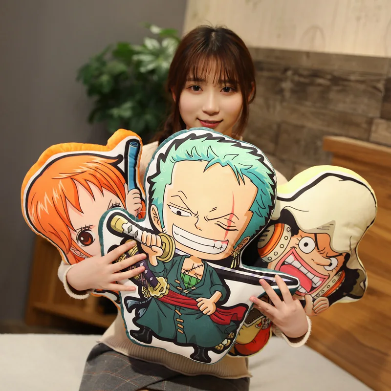 One Piece Kawaii Pillow Doll Luffy Zoro Sanji Chopper Usopp Japanese ...