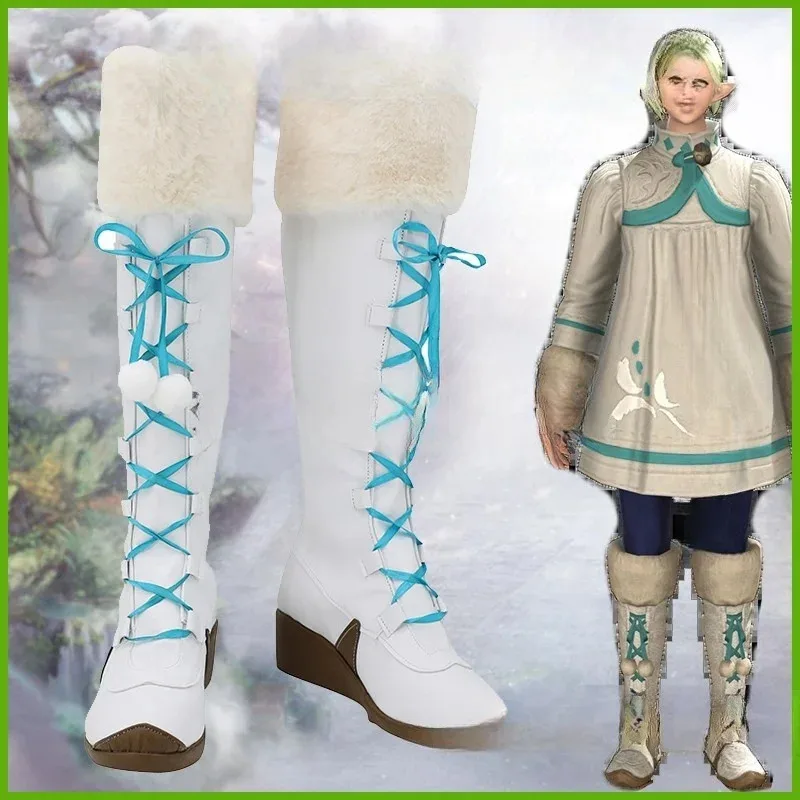 Jeu Final Fantasy FF14 Rielle cosplay chaussures bottes accessoires ...