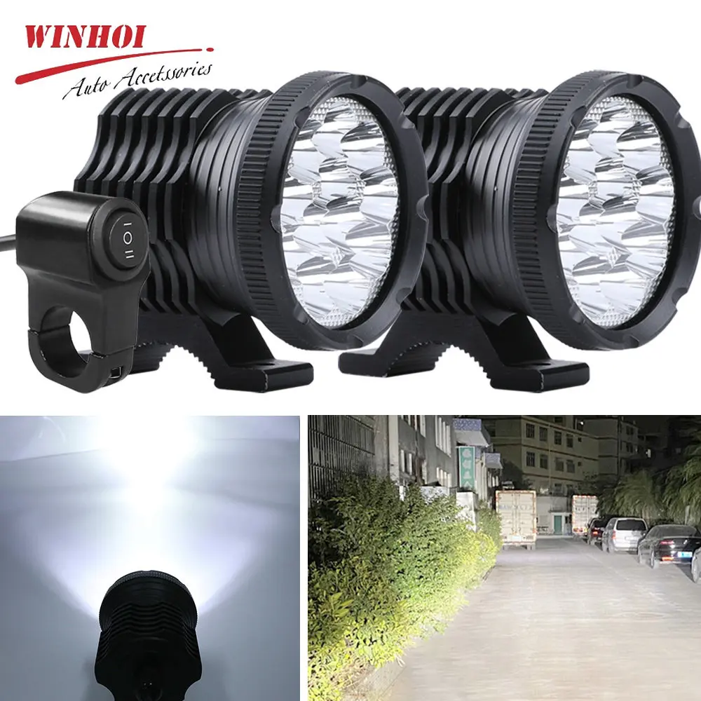 12-LED-Motorcycle-Headlight-High-Flash-Beam-Auxiliary-LED-Motorcycle ...