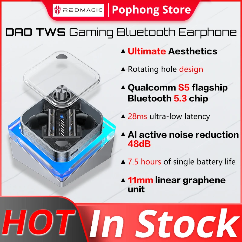 Nubia-RedMagic-DAO-TWS-Gaming-Earbuds-Wireless-Bluetooth-for-RedMagic-8 ...
