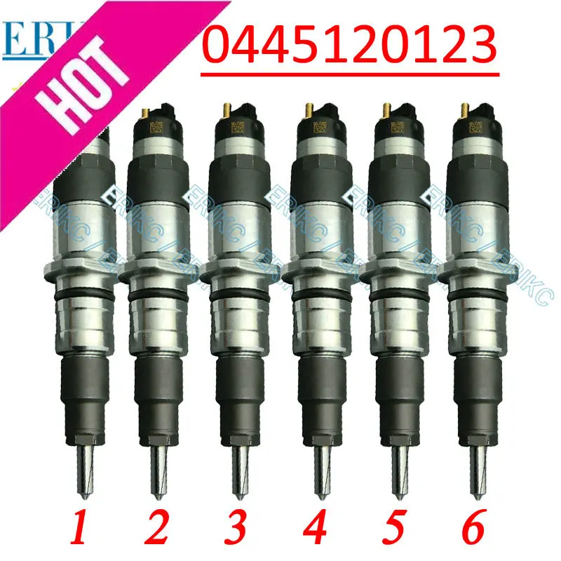 6PC 0445120123 Diesel Injector 4937065 Common Rail Sprayer 0445 120 123 ...