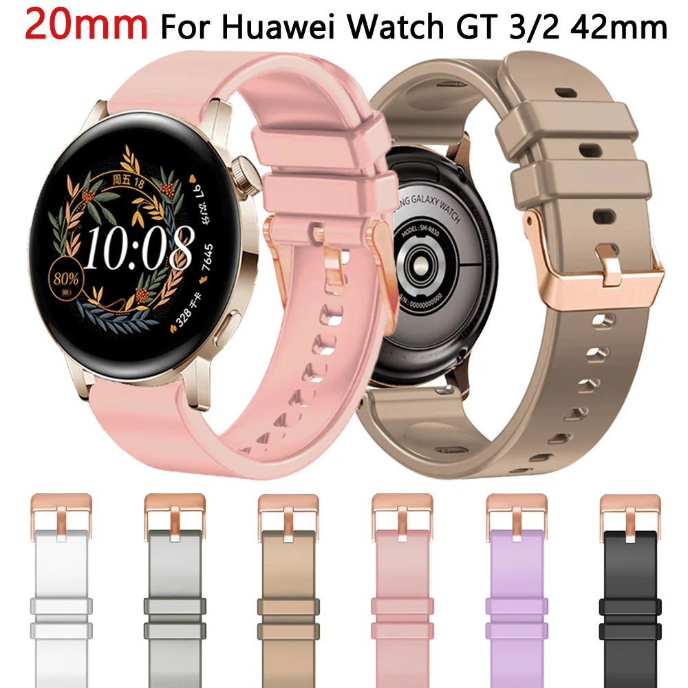 20mm-Watch-Strap-For-Huawei-GT-3-42mm-GT3-Pro-43mm-Smartwatch-Wristband ...