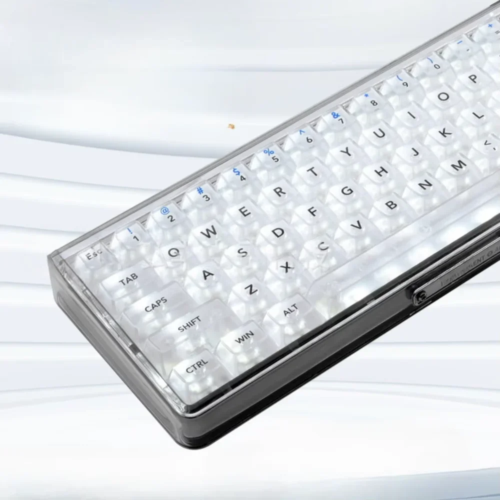Matte-Translucent-PC-Keycaps-OEM-115-Keys-Ice-Crystal-Transparent-for ...