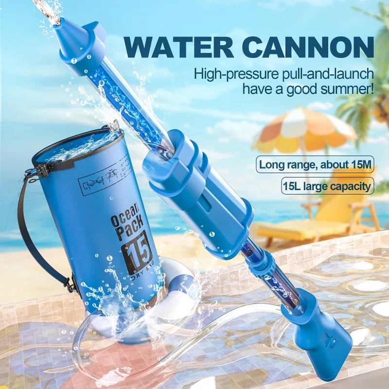 15L Pull Type Large Capacity Backpack Water Gun for Adults Summer Beach ...