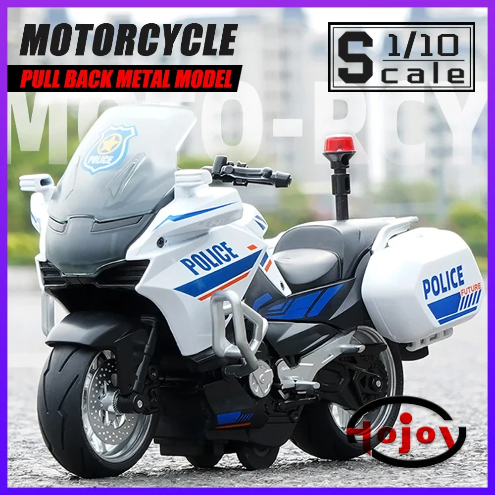 Metal-Motorcycle-Toys-Scale-1-10-Police-Patrol-Motorcycle-Diecast-Alloy ...