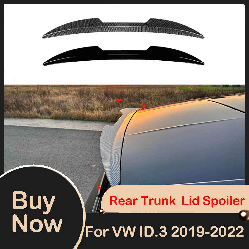 For-VW-ID-3-2019-2022-Rear-Trunk-Spoiler-Wing-Carbon-Fiber-Carbon-black ...