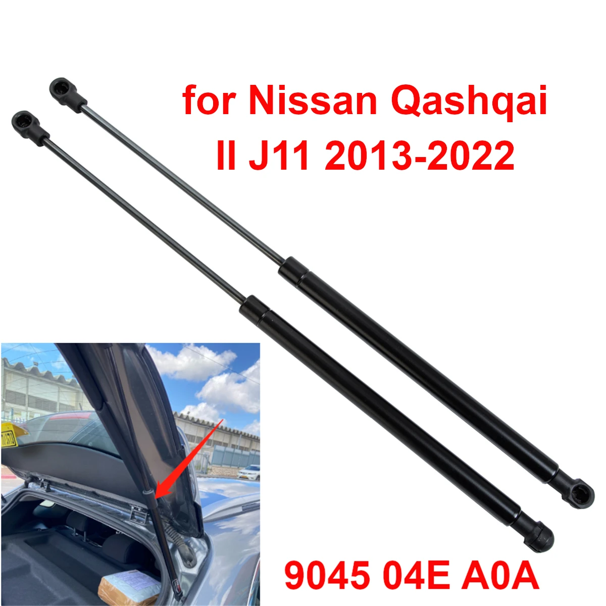 Rear Trunk Tailgate Gas Shock Dampers Lift Strut Support Rod Bars ...