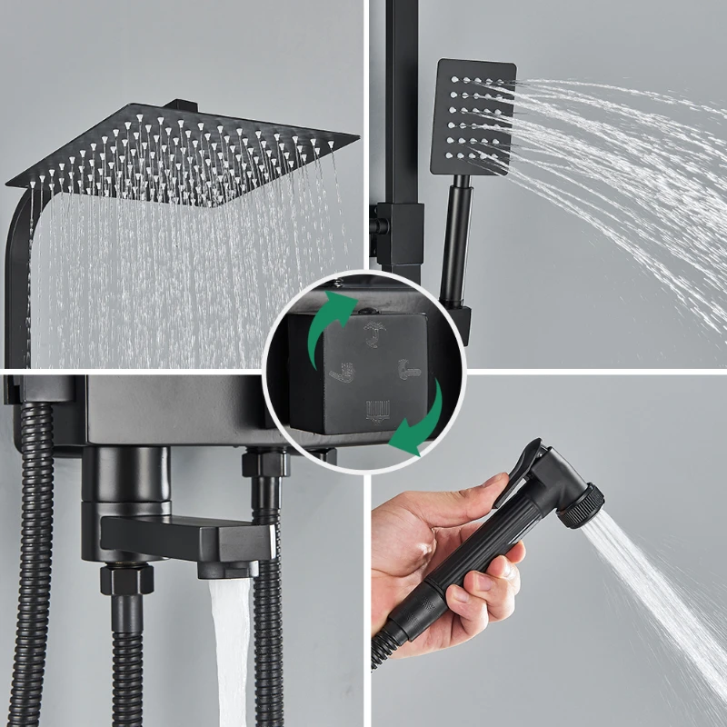 Shower System Mixer Crane | Shower Faucet Set | Showers Bathroom ...