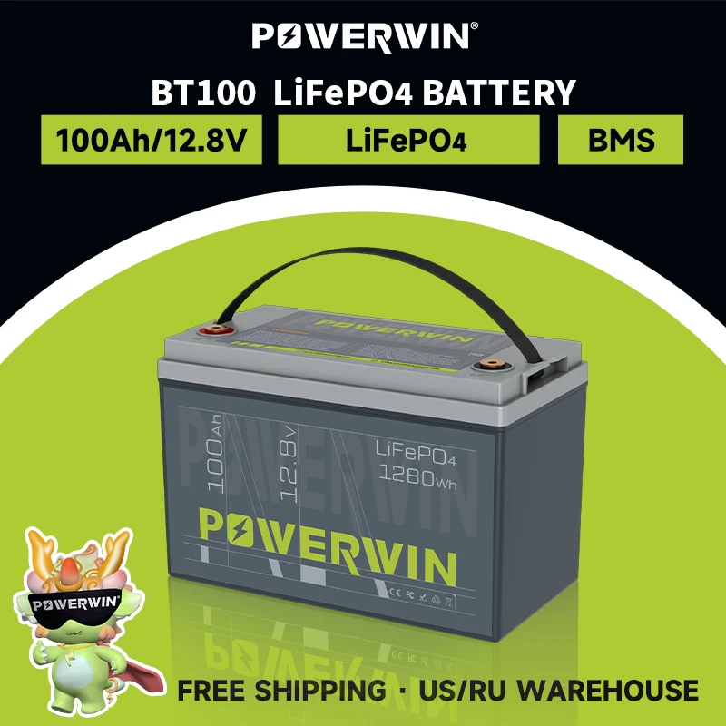 POWERWIN-12-8V-100Ah-1280Wh-LiFePO4-BT100-Off-grid-System-Built-in-BMS ...
